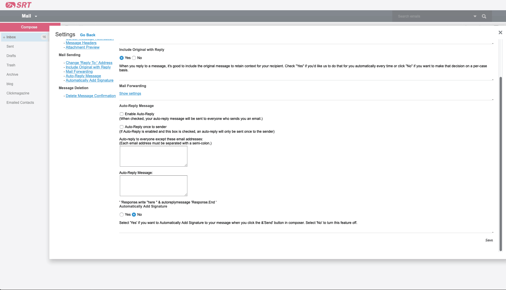 NEW WEBMAIL - AUTO-REPLY - SRT.COM